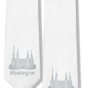 Washington D.C. LDS Embroidered Temple Ties - Etsy