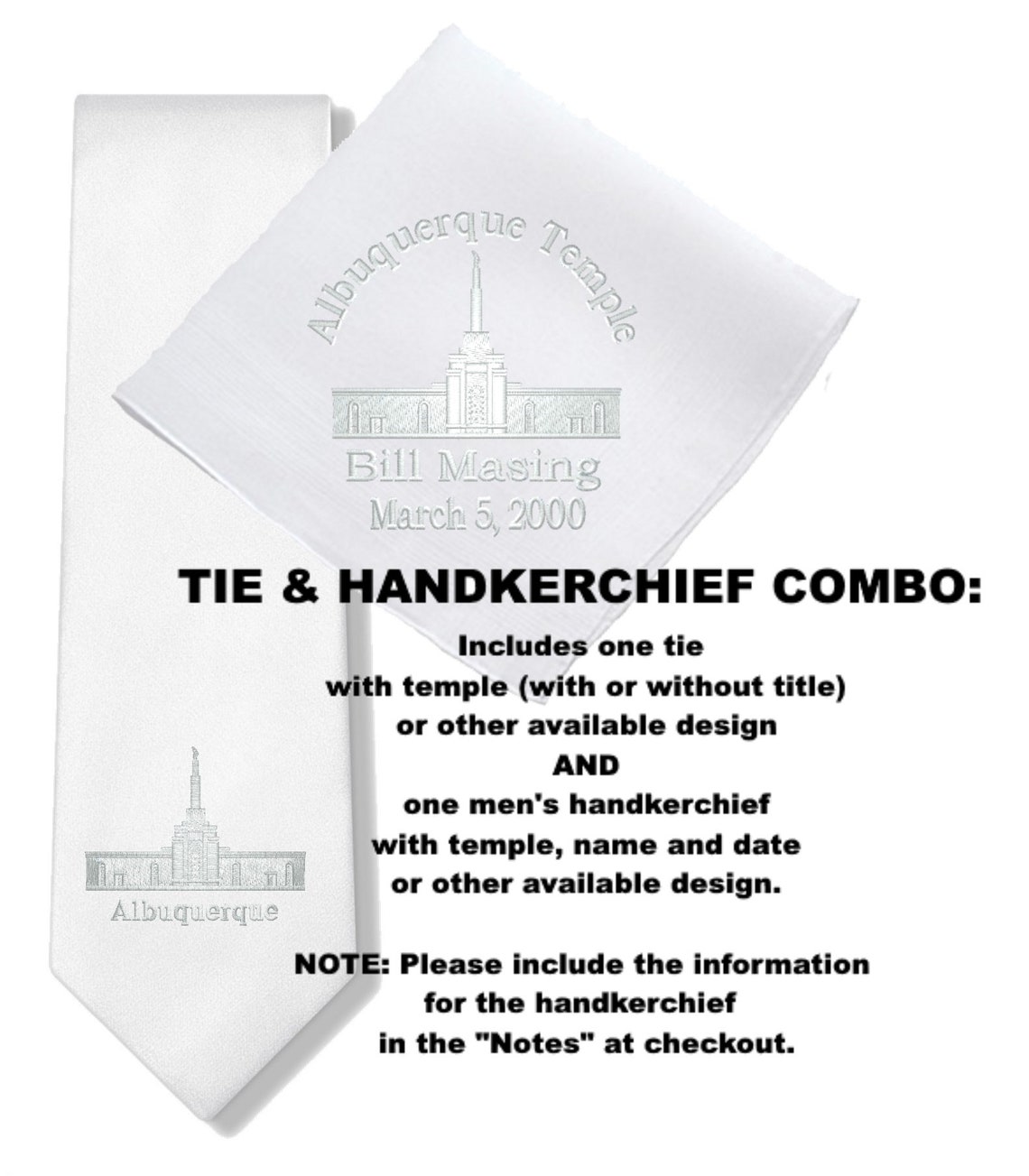 Provo City Center LDS Embroidered Temple Ties - Etsy