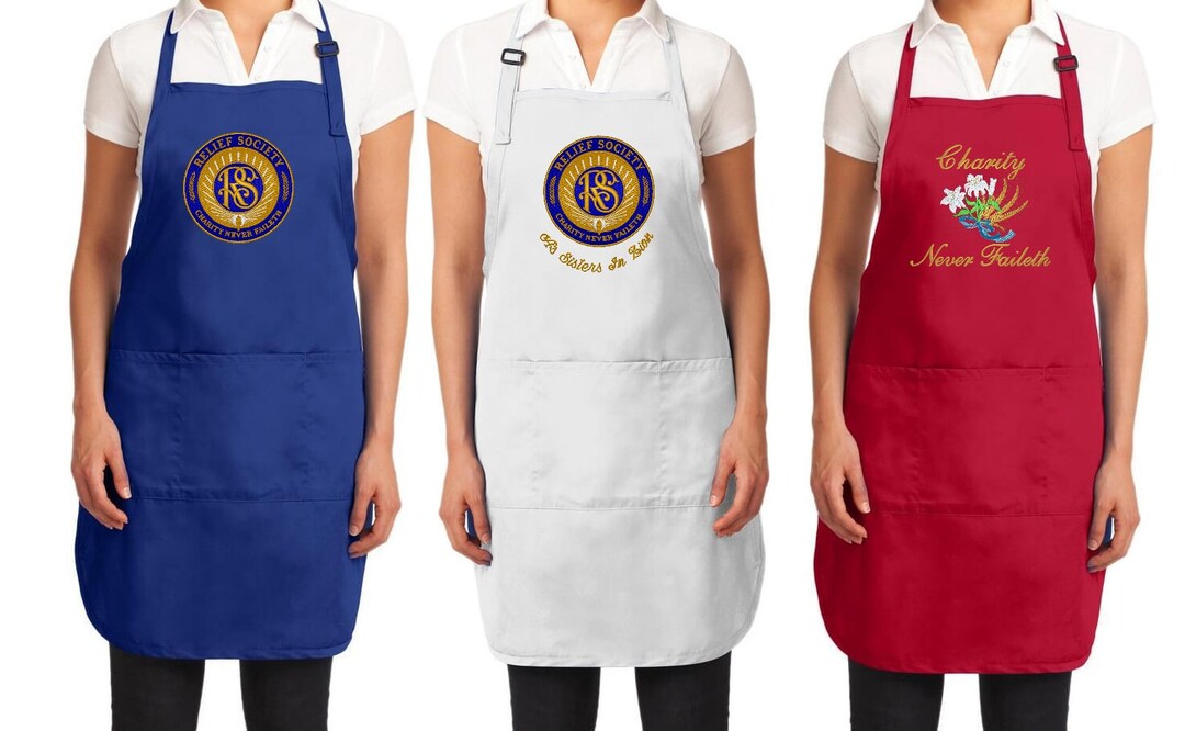 Relief Society Embroidered Apron - Etsy