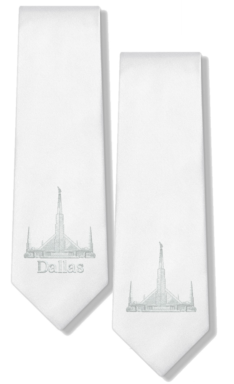 Dallas Texas LDS Embroidered Temple Ties | Etsy