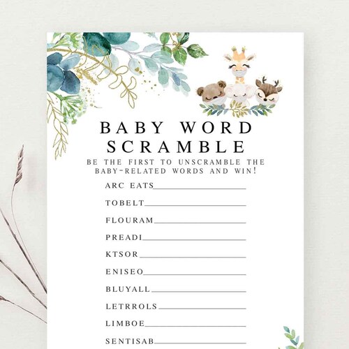 Baby Animal Match Baby Shower Game INSTANT DOWNLOAD - Etsy