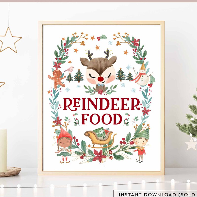 Reindeer Sign - Etsy