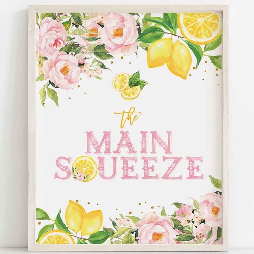 8x10 the Main Squeeze Sign Printable Drink Table Decor - Etsy