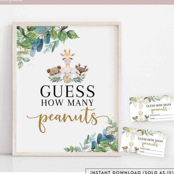 Guess How Many Peanuts - Etsy