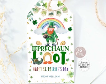 Leprechaun Kisses St. Patrick's Day Treat Tag {digital / Printable} - Etsy