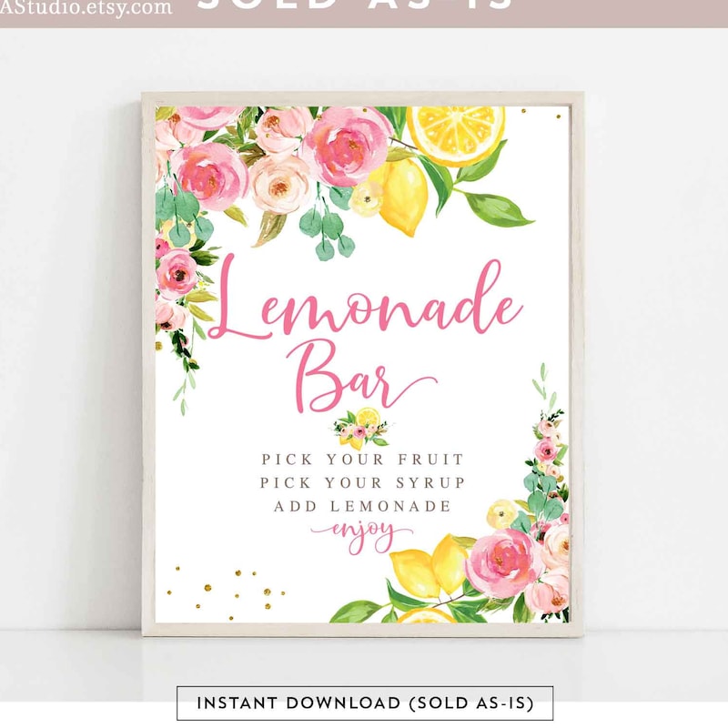Lemonade Bar Signs - Etsy