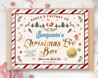 Christmas Eve Box Label | Etsy