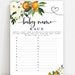 Orange Citrus Baby Name Race Game A Little Cutie on the Way Virtual ...