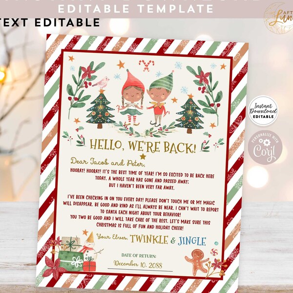 Elf Return Letter - Etsy