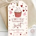 EDITABLE Valentine Cupcake Sweet Treat Favor Tag Thank You Coworker ...