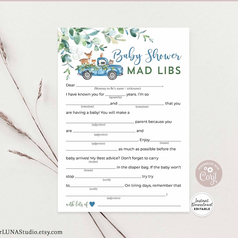 Baby Mad Libs - Etsy