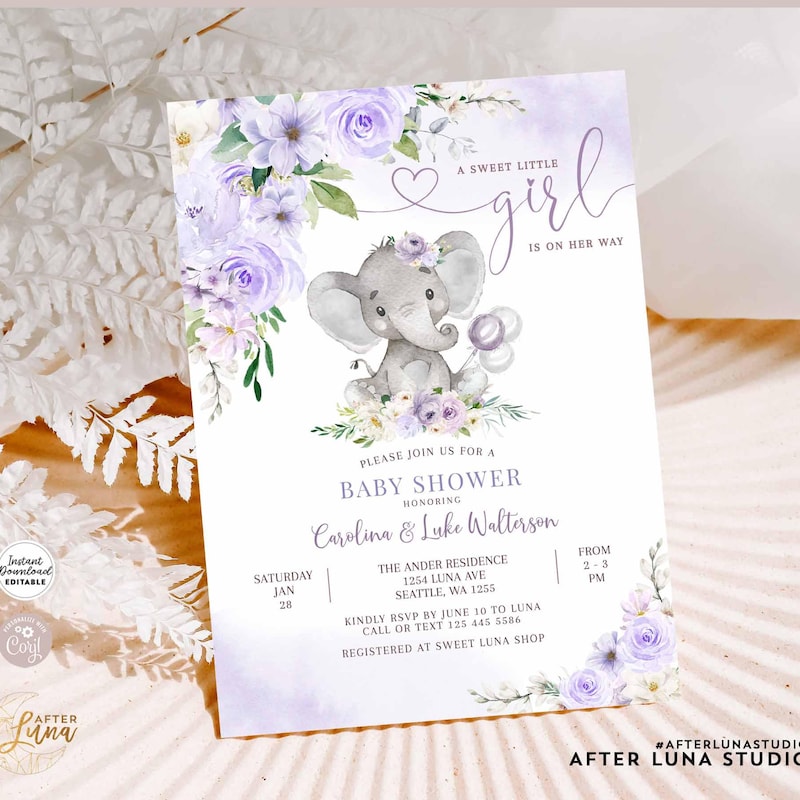 Baby Girl Elephant Sprinkle - Etsy