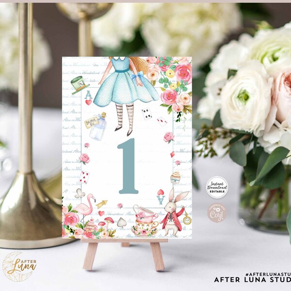Alice in Wonderland Table Numbers - Etsy