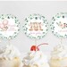 Editable TWIN GIRLS Pink Teddy Bear 2" Cupcake Toppers Baby Shower ...