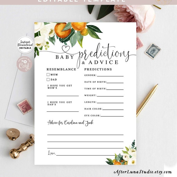 Baby Prediction Game - Etsy
