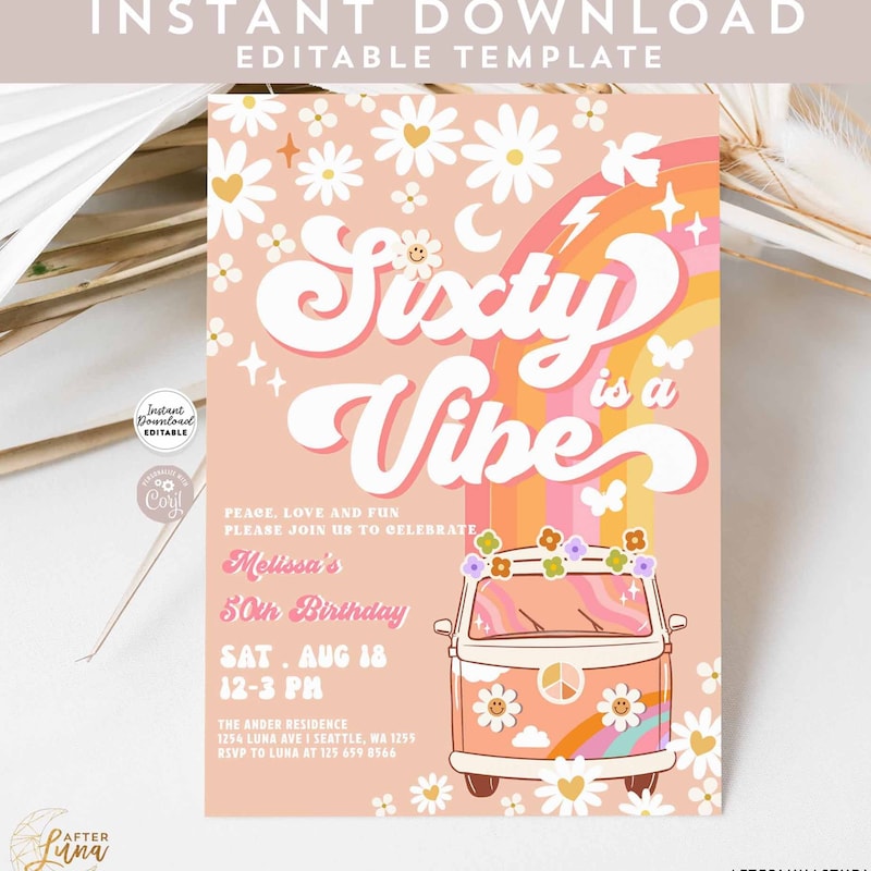 Sixty Birthday Groovy - Etsy