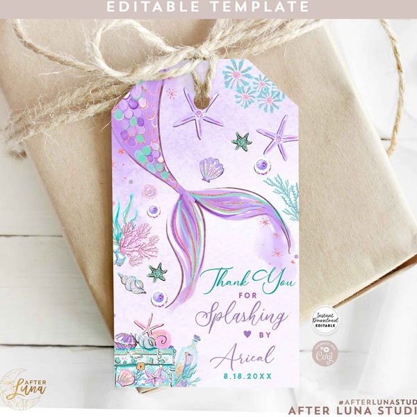 Mermaid Tags - Etsy