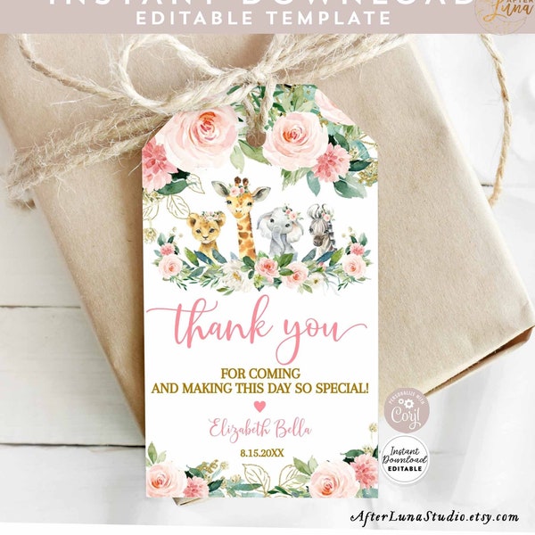 Safari Favor Tags - Etsy