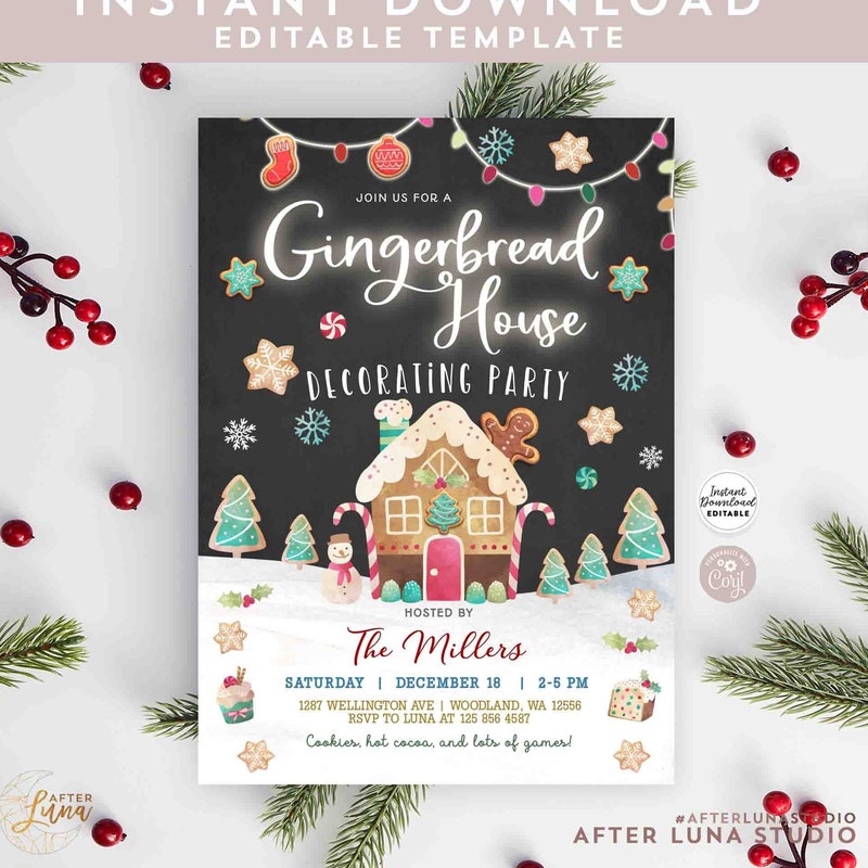 Gingerbread Invite - Etsy