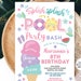 Editable Pool Party Invitation Girl Ice Cream Pool Party Invite Pool ...