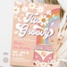 Editable Two Groovy Invite Groovy 2nd Birthday Invite Pink - Etsy