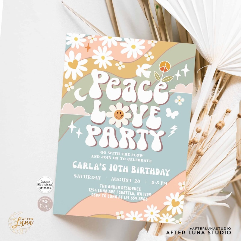 60s Party Invitation - Etsy