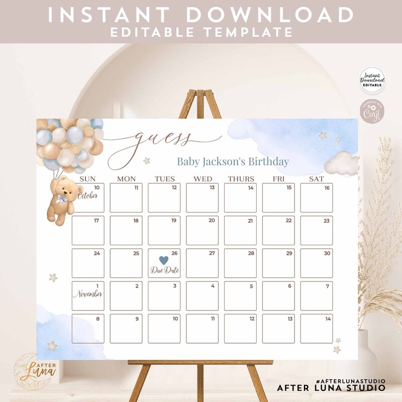 Bear Calendar - Etsy
