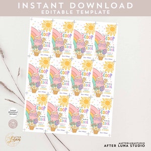 Editable Ice Cream Teacher Appreciation Summer End of Year Last Day of ...