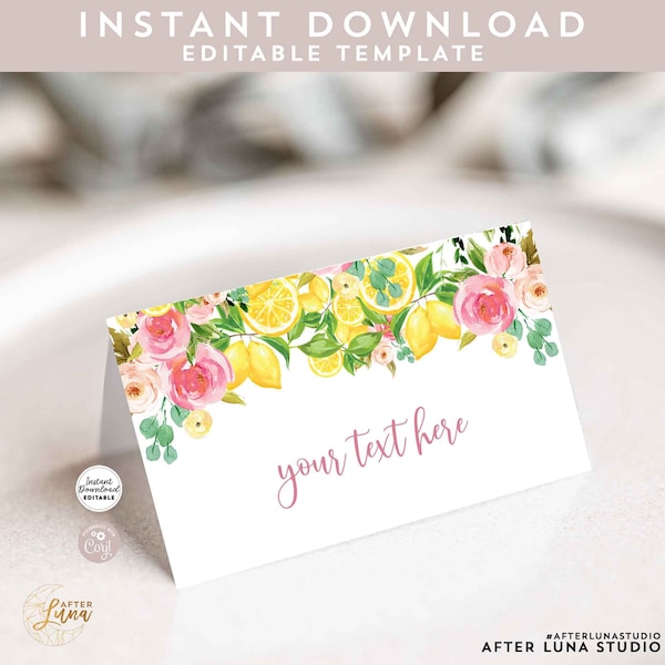 Lemon Placecards - Etsy