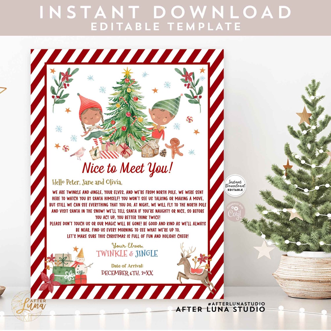 Twin Elves Arrival Letter: Boy & Girl First Introduction Letter ...