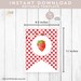 Editable ANY WORDING Pennant Banner 8.5x11" Berry Sweet Strawberry ...