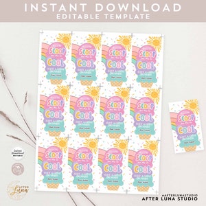 Editable Ice Cream Teacher Appreciation Summer End of Year Last Day of ...