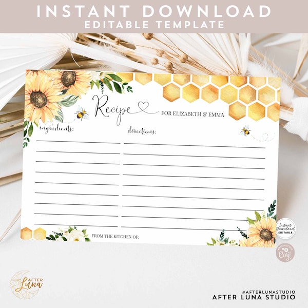 Cute Recipe Cards - Etsy