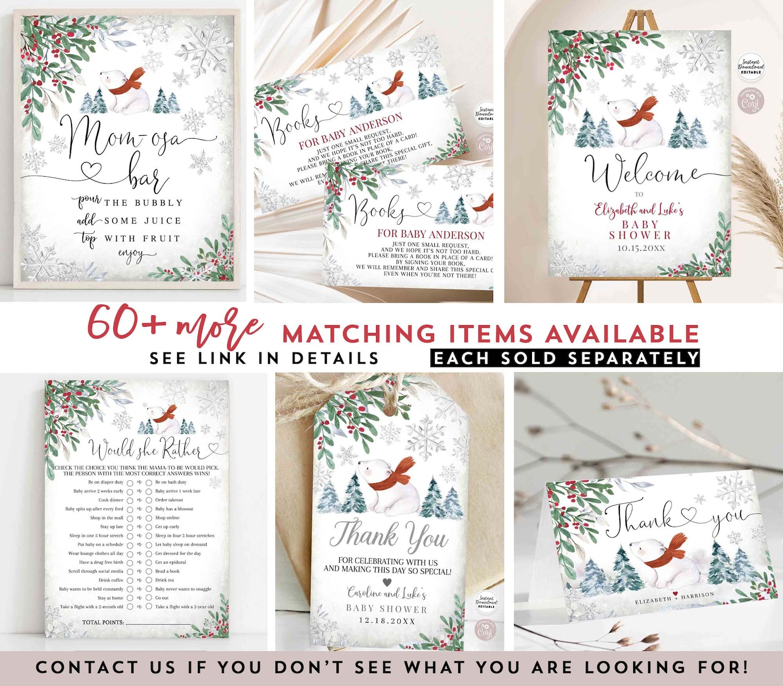 EDITABLE Winter Christmas Polar Bear Guess Who Said It Game | Etsy