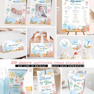 Editable Under the Sea Birthday Party Favor Label Whale Creatures ...
