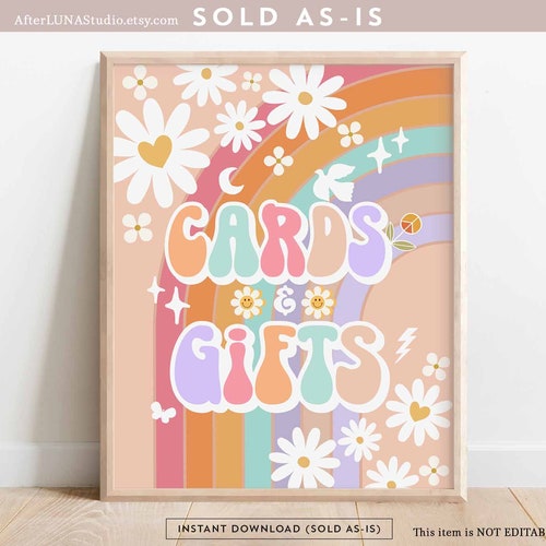 Groovy Birthday Party Decor 70' Daisy Drinks Sign Decor - Etsy