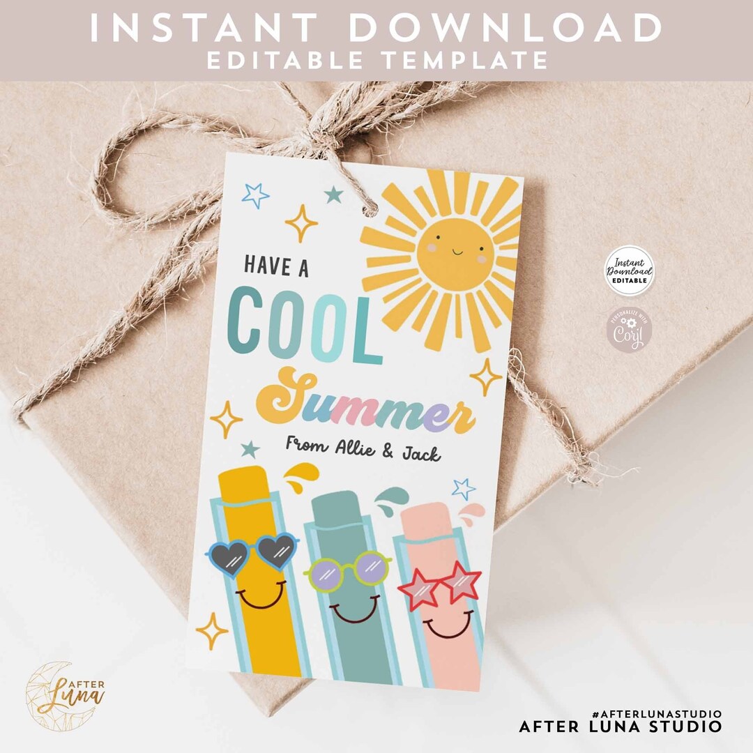 Editable Ice Pop End of School Year Last Day of School Treats Tag ...