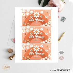 Editable ANY WORDING Earthy Fall Groovy Daisy TWO Groovy One Birthday ...