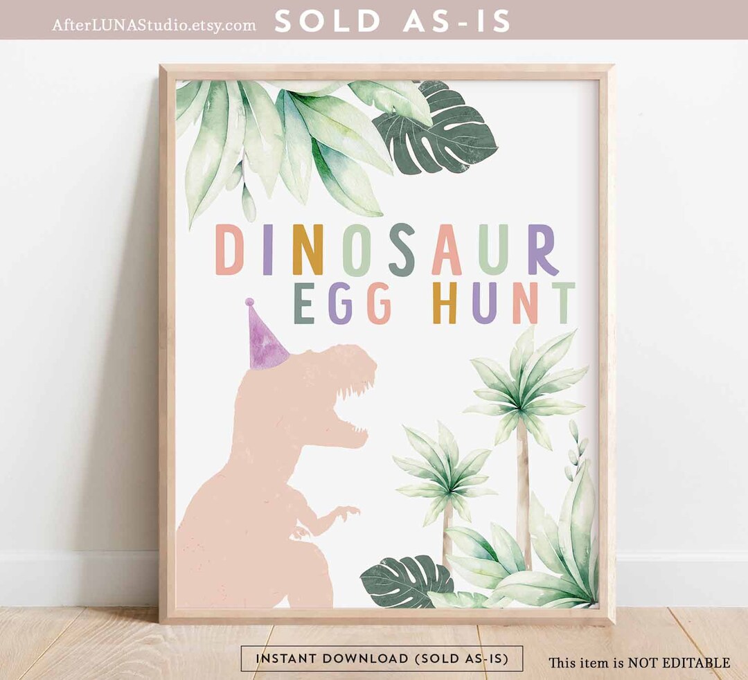 Pink T Rex Two Rex Three Rex Birthday Table Decor Dinosaur Egg Hunt ...
