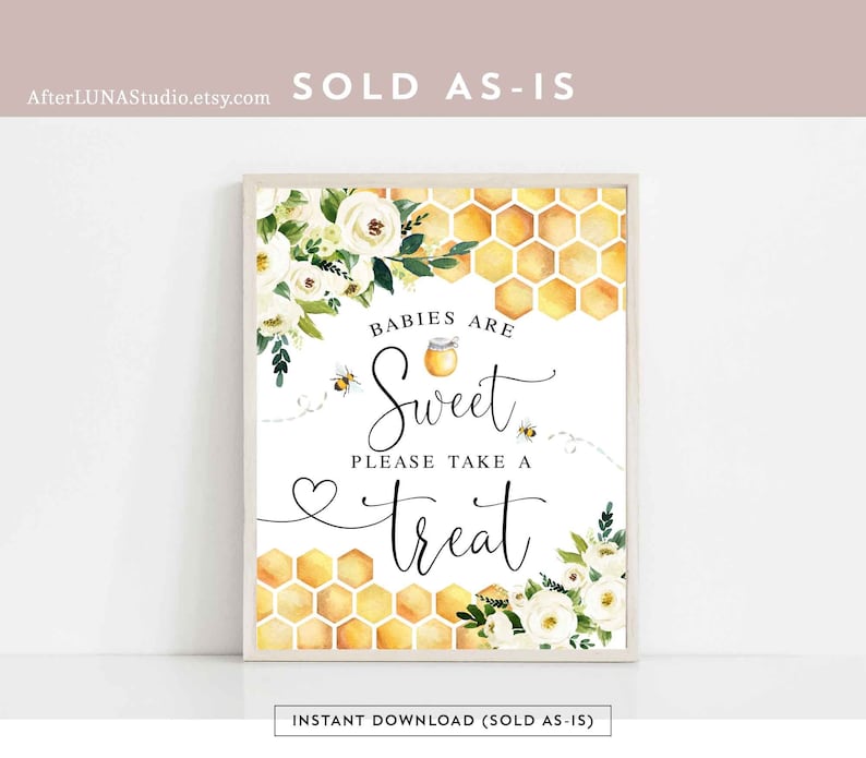 Bee Babies Are Sweet Please Take A Treat Sign Rustic Gender - Etsy