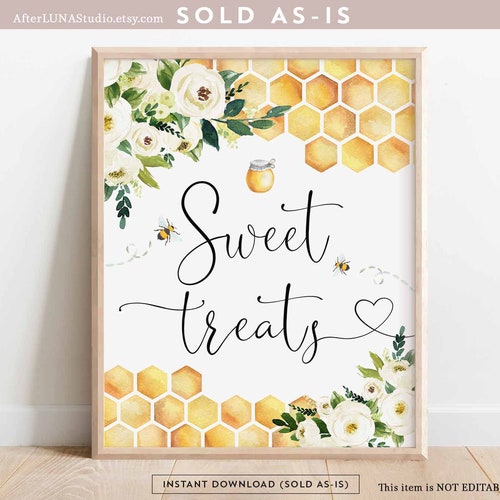 Meant to Bee Sign Bee Bridal Shower Decorations Honey - Etsy