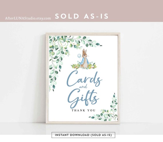Peter Rabbit Cards and Gifts Sign Peter Rabbit Birthday Peter - Etsy ...