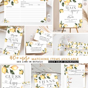 Lemon Guess How Many Lemon Drops Game Printable Citrus Lemon Bridal ...