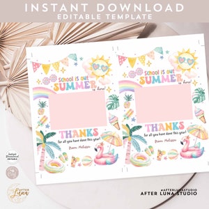 Editable Gift Card Holder School is Out Summer is Here Teacher ...