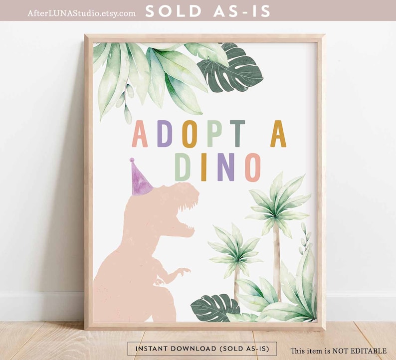 Pink T Rex Two Rex Three Rex Birthday Adopt A Dino Food Table - Etsy