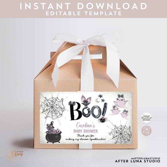 Editable A Little Boo Baby Shower Birthday Purple Lilic - Etsy