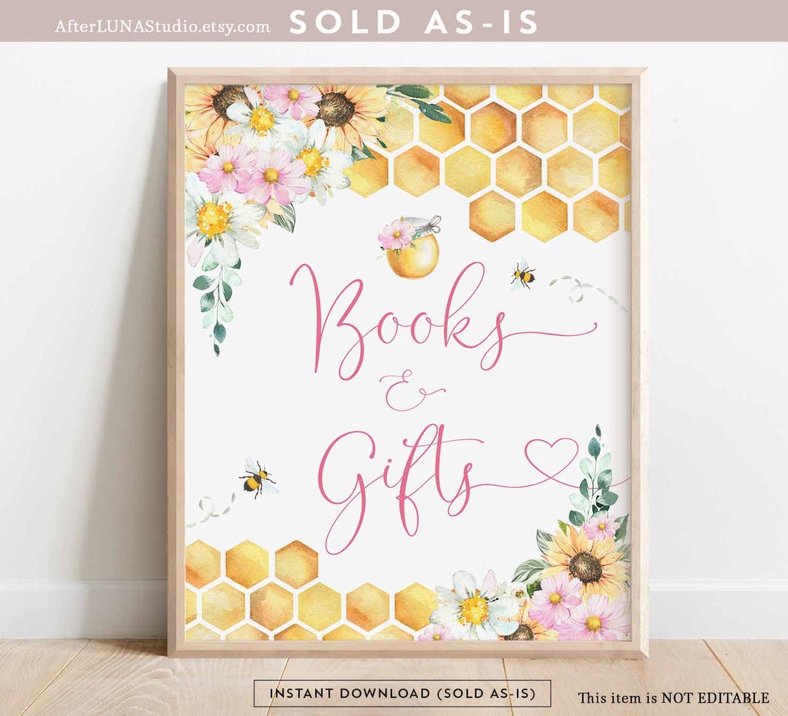 Sunflower Pink Daisy Bumble Bee A Little Honey Bee Books and - Etsy