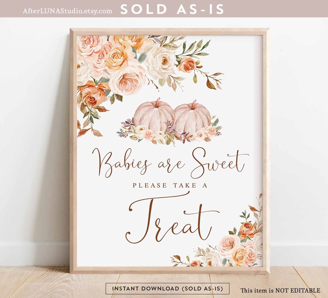 Twins Fall Pumpkin Babies Are Sweet Sign Fall Virtual Baby Shower ...