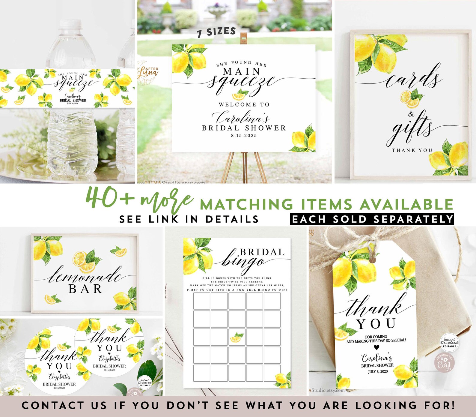 Lemon Sandwich Bar Sign Printable Lemon Wedding Couple Baby | Etsy