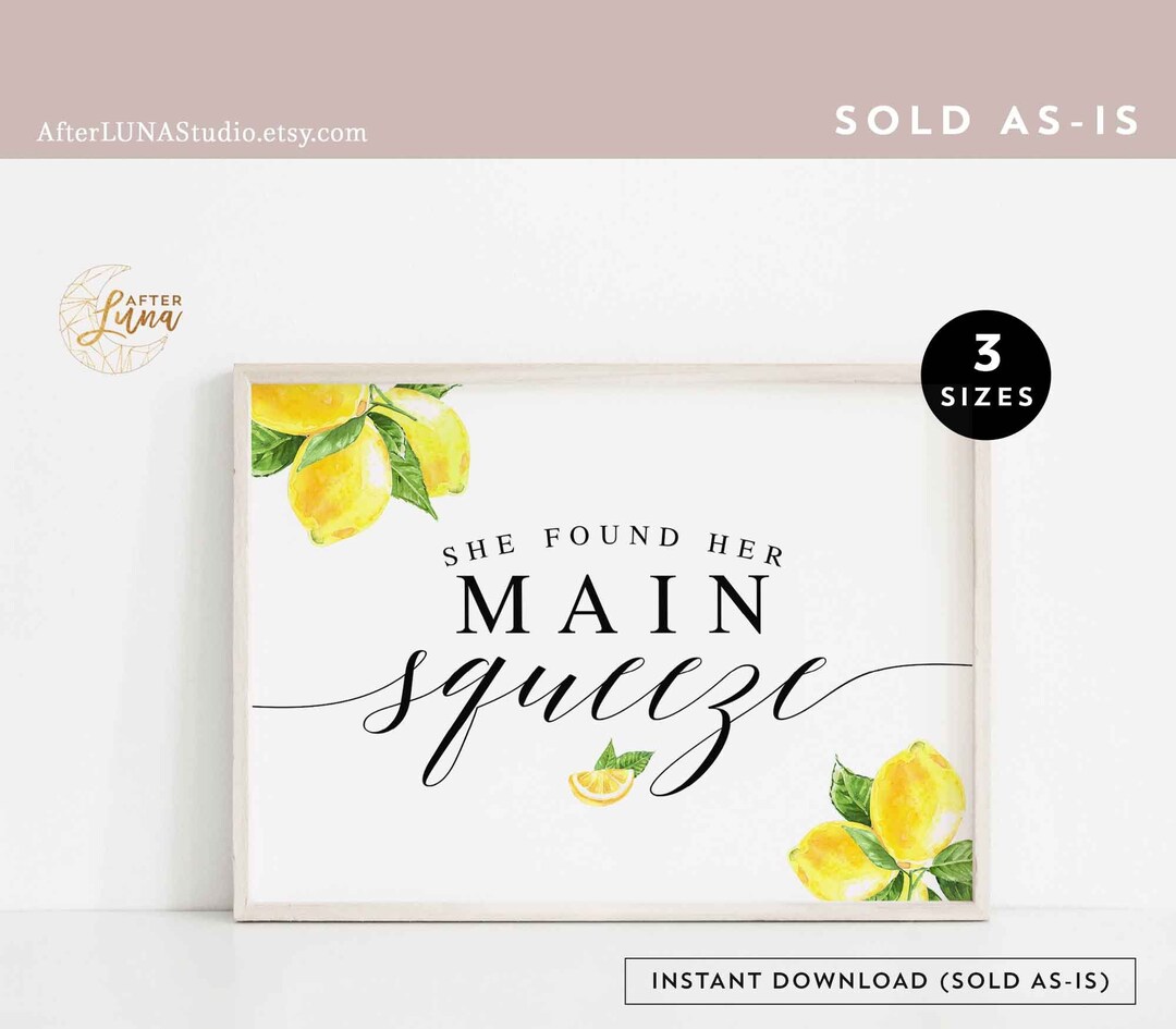 Digital She Found Her Main Squeeze Art Print Printable White Floral ...
